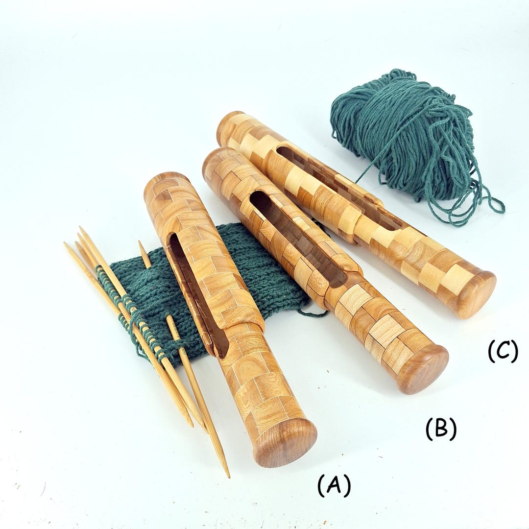 Laminated Wood Knitting Needle Case for Double Pointed Needles – Turned ...