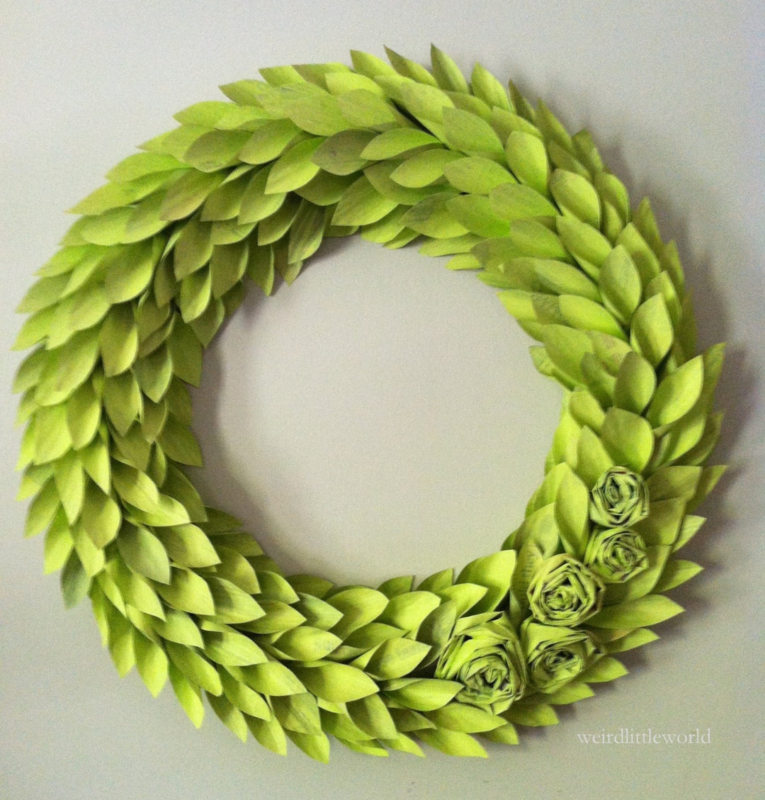 DIY Spring Paper WREATH Tutorial-map- Painted Newspaper- Holiday ...