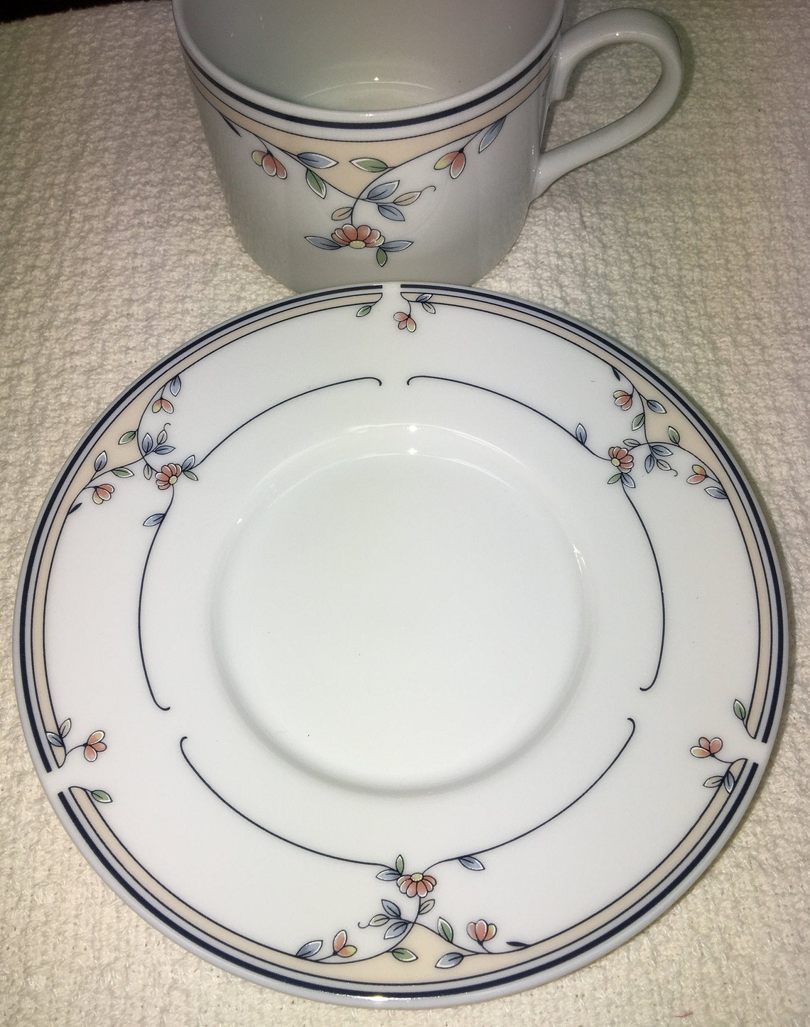 Vintage Princess House Heritage Blossom Cup and Saucer Set - Etsy