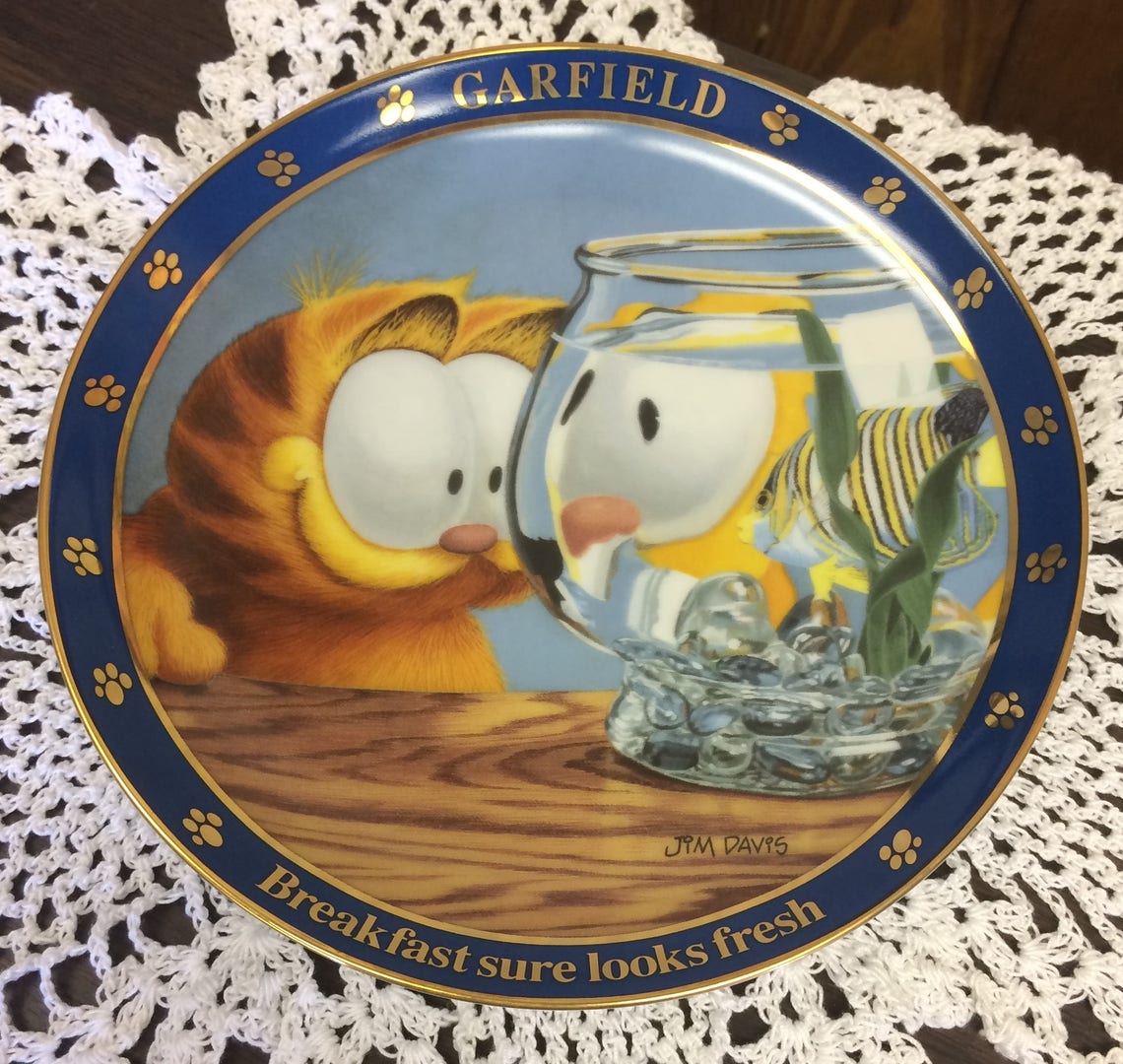 Vintage Garfield breakfast Sure Looks Fresh Jim | Etsy