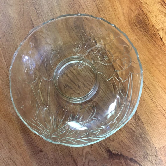 Vintage Colony Crafts Crystal Fleurs Chip and Dip Dish | Etsy