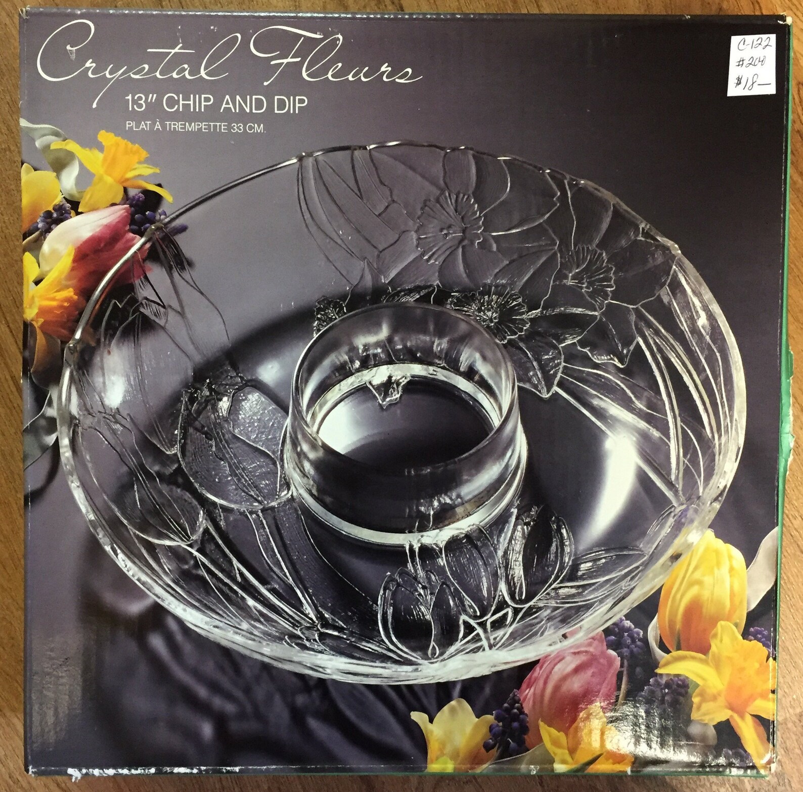 Vintage Colony Crafts Crystal Fleurs Chip and Dip Dish - Etsy