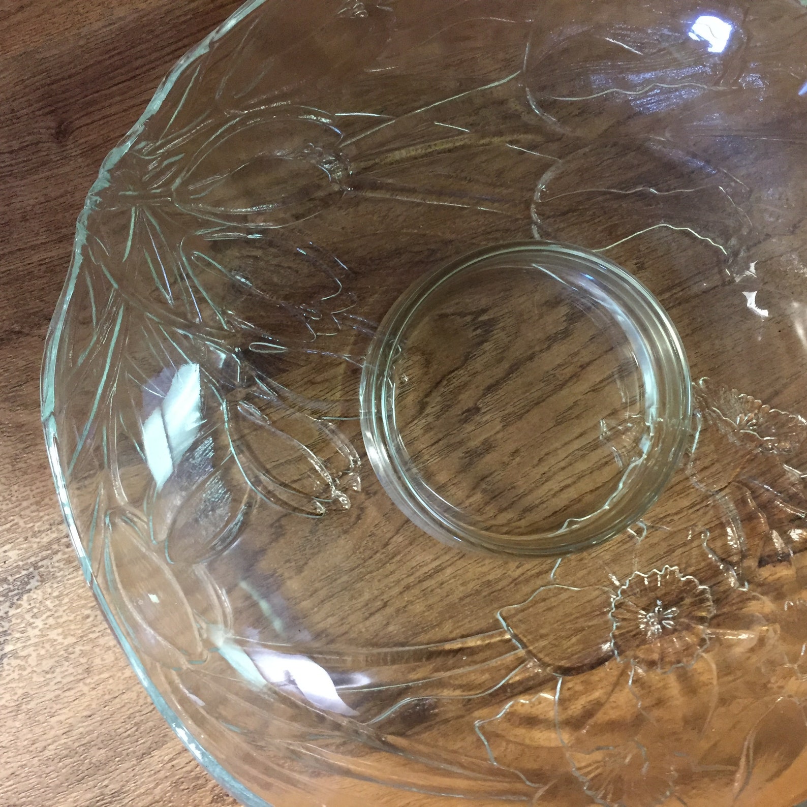 Vintage Colony Crafts Crystal Fleurs Chip and Dip Dish | Etsy