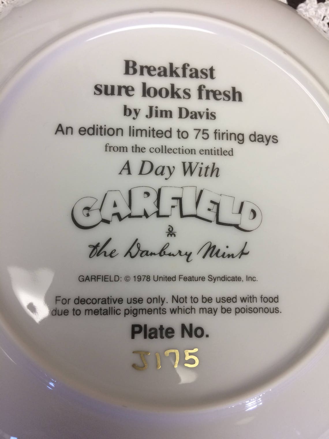 Vintage Garfield breakfast Sure Looks Fresh Jim | Etsy