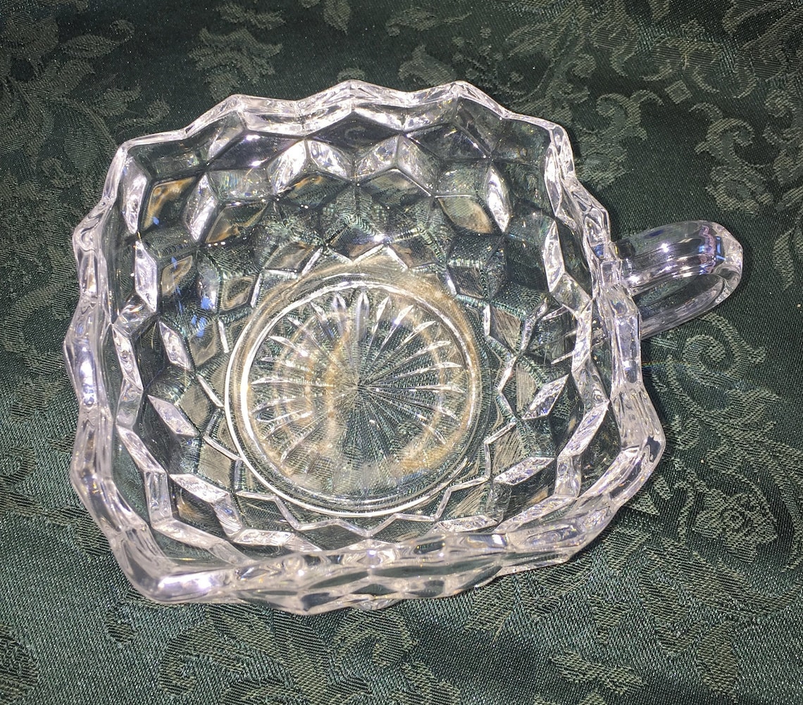 Vintage Fostoria American Pattern Crystal Square Handled Bowl - Etsy