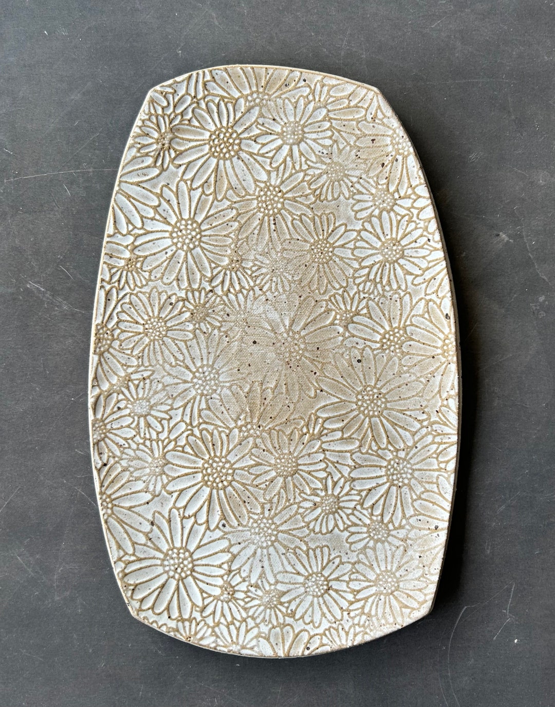 Rustic Daisy Plate - Etsy
