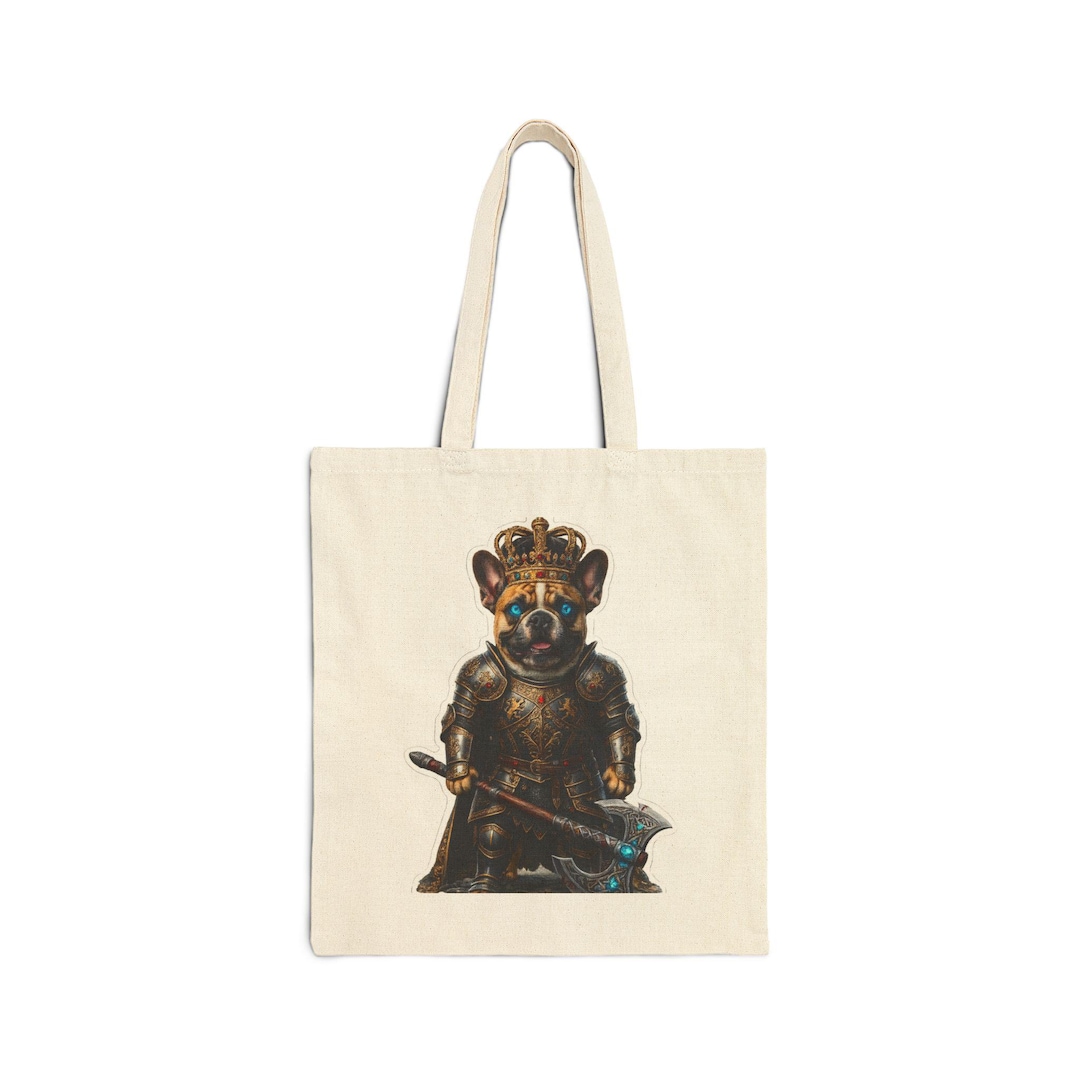 Custom Viking Pet Canvas Tote Bag | Personalized Dog Warrior Portrait ...