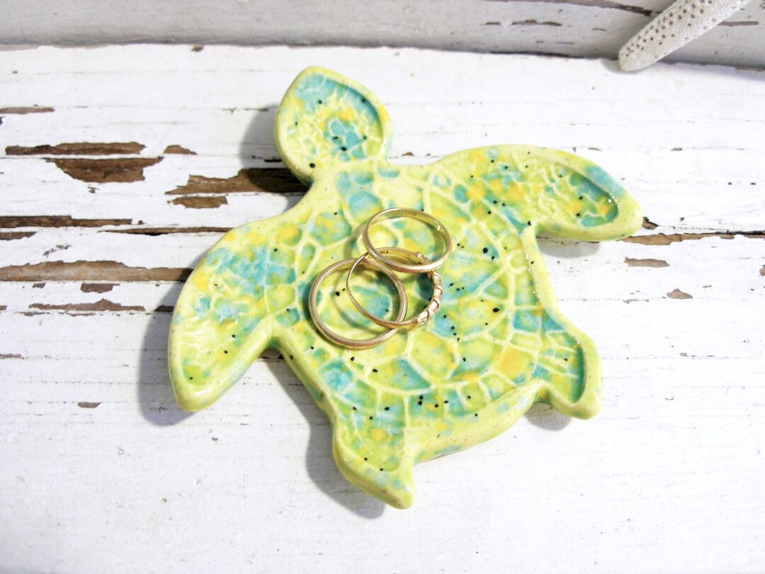 Turtle Ring Dish Spoonrest Handmade Spoon Rest Pill Plate Gift - Etsy