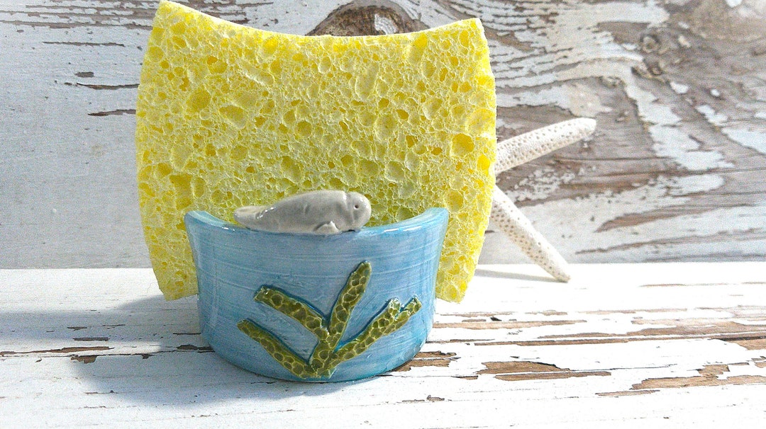 Sponge Holder Manatee Handmade Dish - Etsy