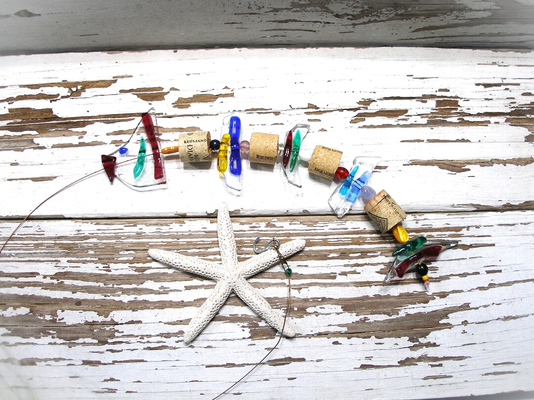 Fish Ornament Stained Glass Mobile Porch Decor Handmade Gift - Etsy