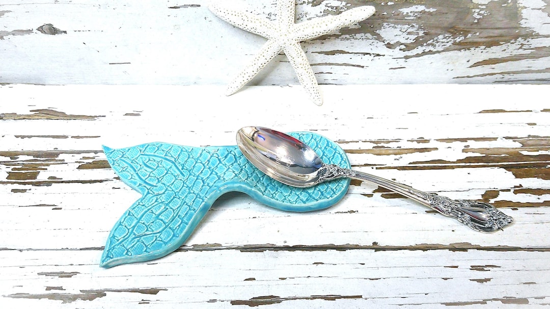 Mermaid Spoonrest Jewelry Dish Handmade Clay Pottery Spoon Rest - Etsy