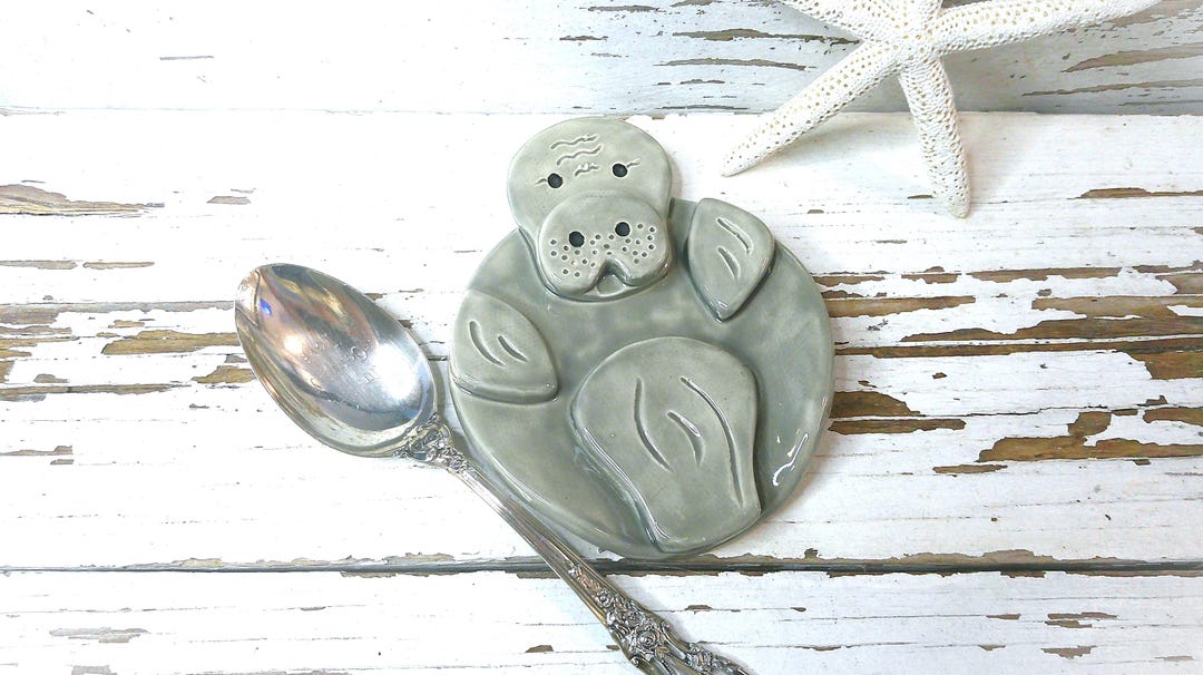 Manatee Spoon Rest Handmade Pottery - Etsy
