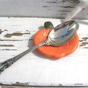 Pumpkin Spoon Rest Ring Dish Thanksgiving Autumn Pottery - Etsy