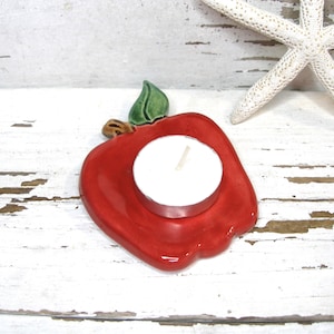 Apple Spoonrest Ring Dish Red Spoon Rest Handmade Gift - Etsy