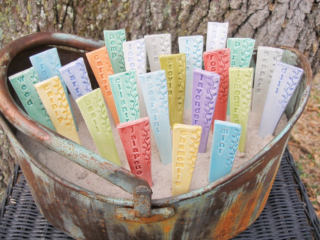 Herb Markers Garden Tags Vegetable Plant Labels - Etsy
