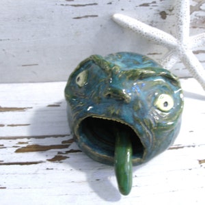 Monster Head Bowl Salt Cellar Funny Alien Face Handmade Pottery - Etsy