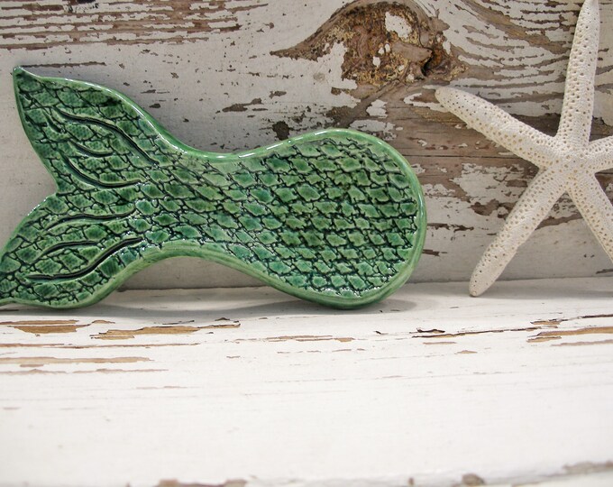 Spoonrest Mermaid Tail Spoon Rest Handmade Ceramic Pottery - Etsy