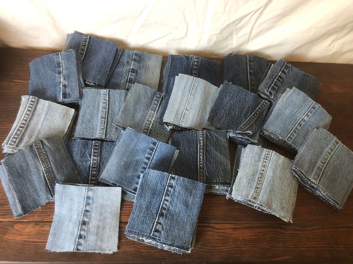 4” Denim Squares for Quilting - Etsy