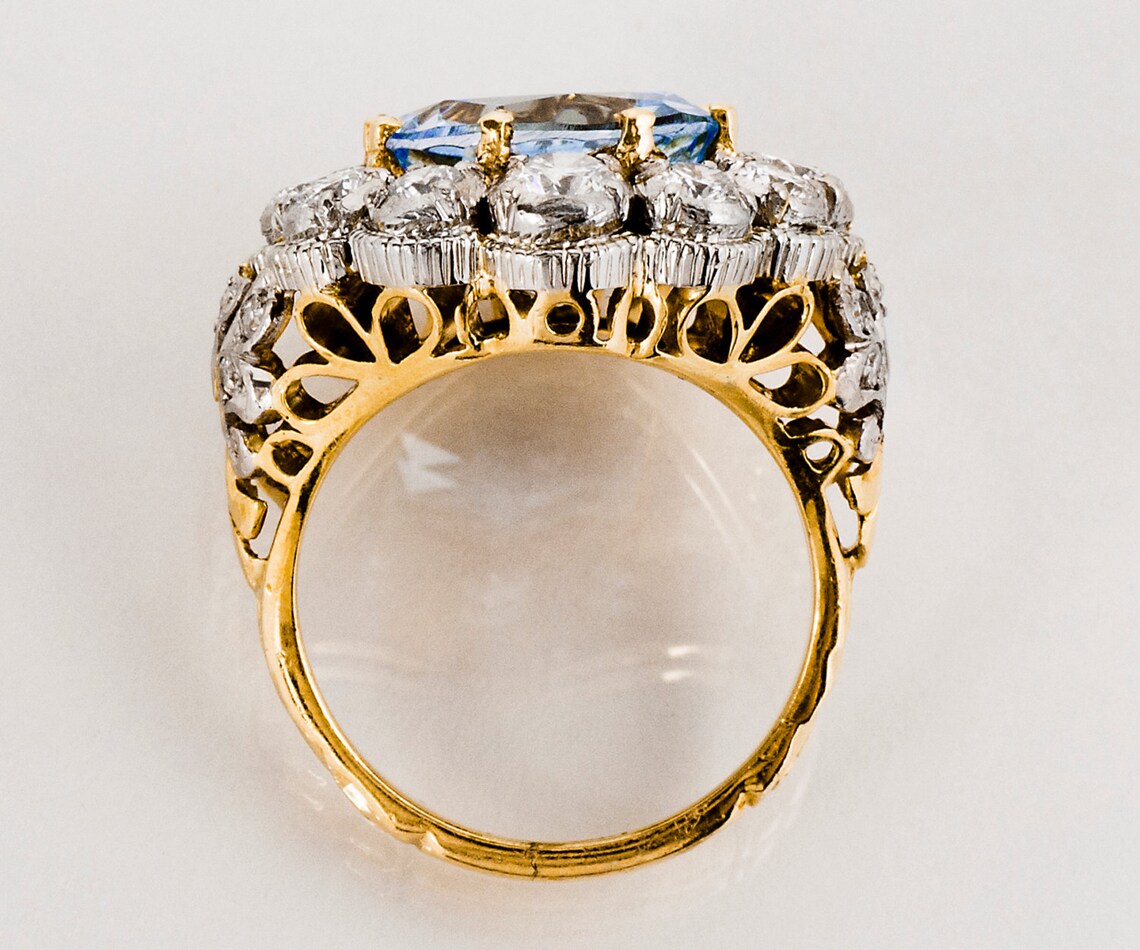 Vintage Ring Vintage Mid Century 1950's 18k Two-tone - Etsy