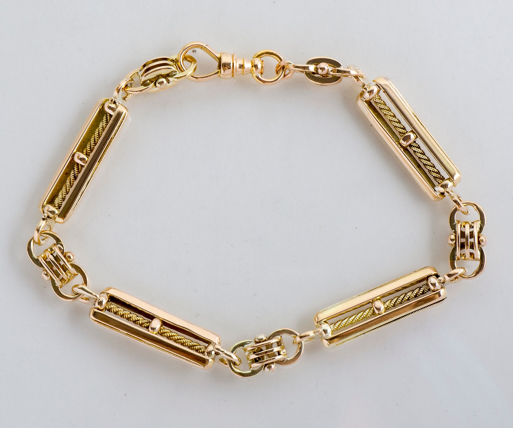 Antique Bracelet - Antique Art Deco 14k Yellow Gold Men's Antique Bracelet - Antique Art Deco 14k Yellow Gold Men's