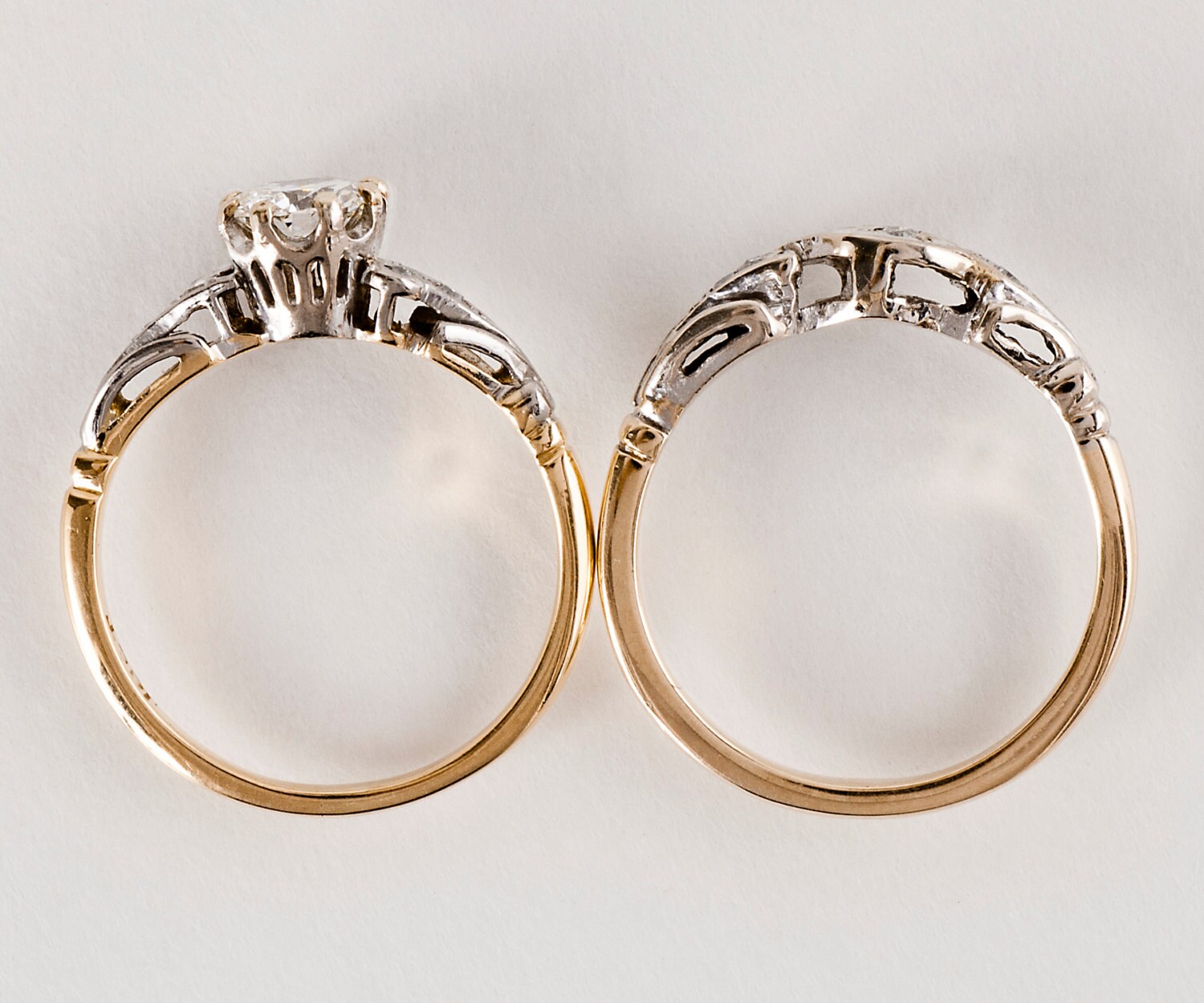 Vintage Engagement Ring Vintage Wedding Set Vintage | Etsy