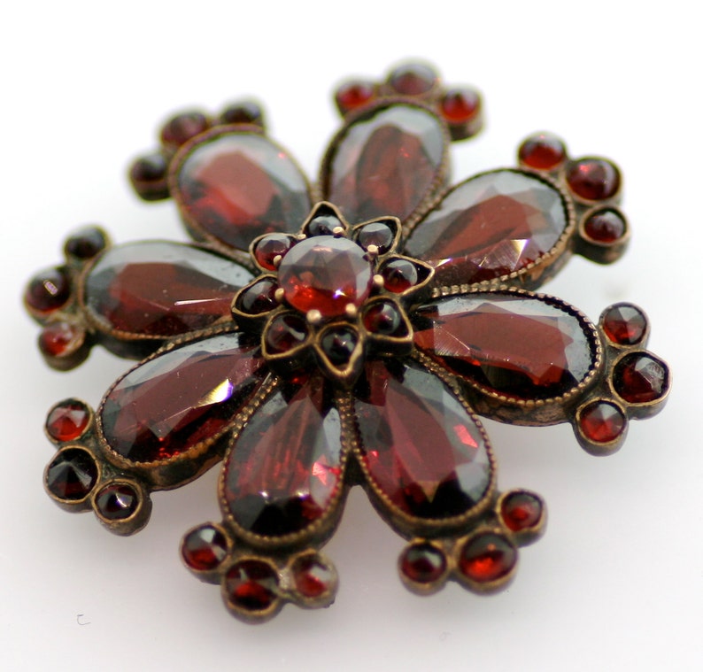 Antique Victorian Garnet Brooch | Etsy