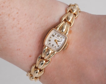 14k Yellow Gold Vintage PB Quartz Ladies Watch - Etsy