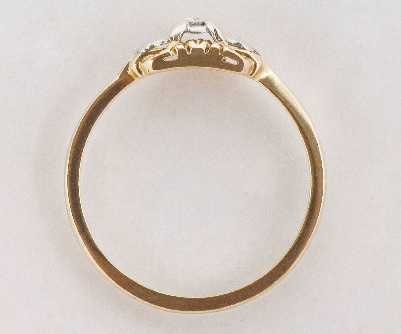 Vintage Engagement Ring Vintage 1940's 14k Two-Tone | Etsy