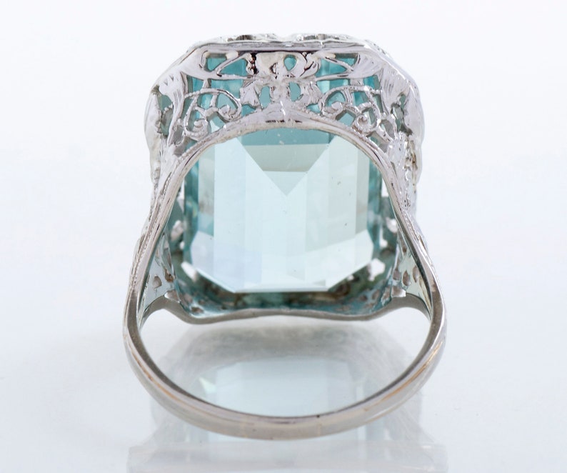 Antique Ring Antique Arts & Crafts Era 18k White Gold | Etsy