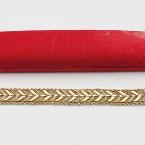 Heavy 14K Solid Yellow Gold Chevron-links Style Chain Bracelet. - Etsy