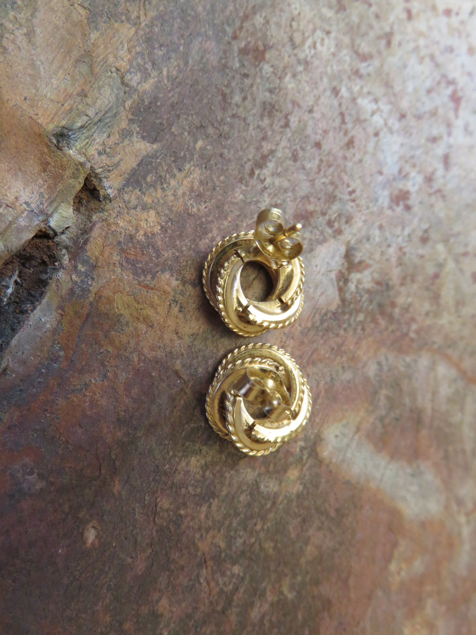 14K Solid Yellow Gold Post Earrings. 12MM Outside Diameter | Etsy