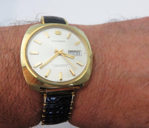 1970s Bucherer Automatic Chronometer Wrist Watch Day-… - Gem