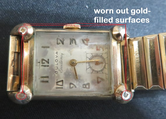 Bulova Excellency 21J 7Ak 10K Yellow Gold Filled Mens… - Gem