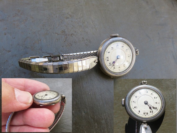 Antique Art Deco Sterling Silver Frey Swiss Made 15j,… - Gem