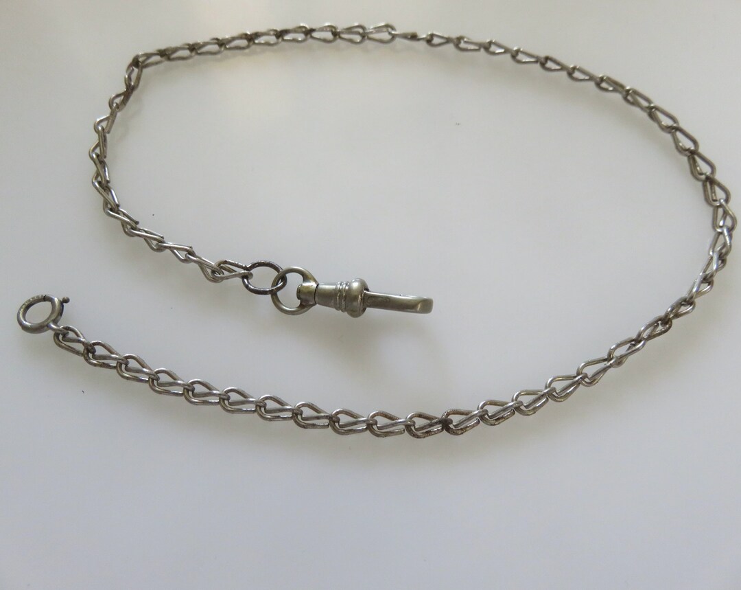 Antique Metal Flamingo Logo Hallmark Pocket Watch Chain 13.5 Inches ...