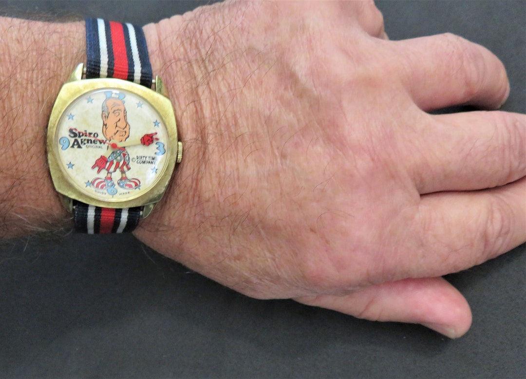1949 Dirty Time Company SPIRO AGNEW Wrist Watch Excellent - Etsy