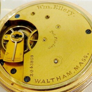 1883 Era 14K Solid Rose Gold Hunter Case Size 8S Waltham Wm Ellery ...