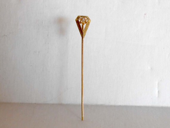 Victorian 10K Buttercup Diamond Stick Pin - Etsy