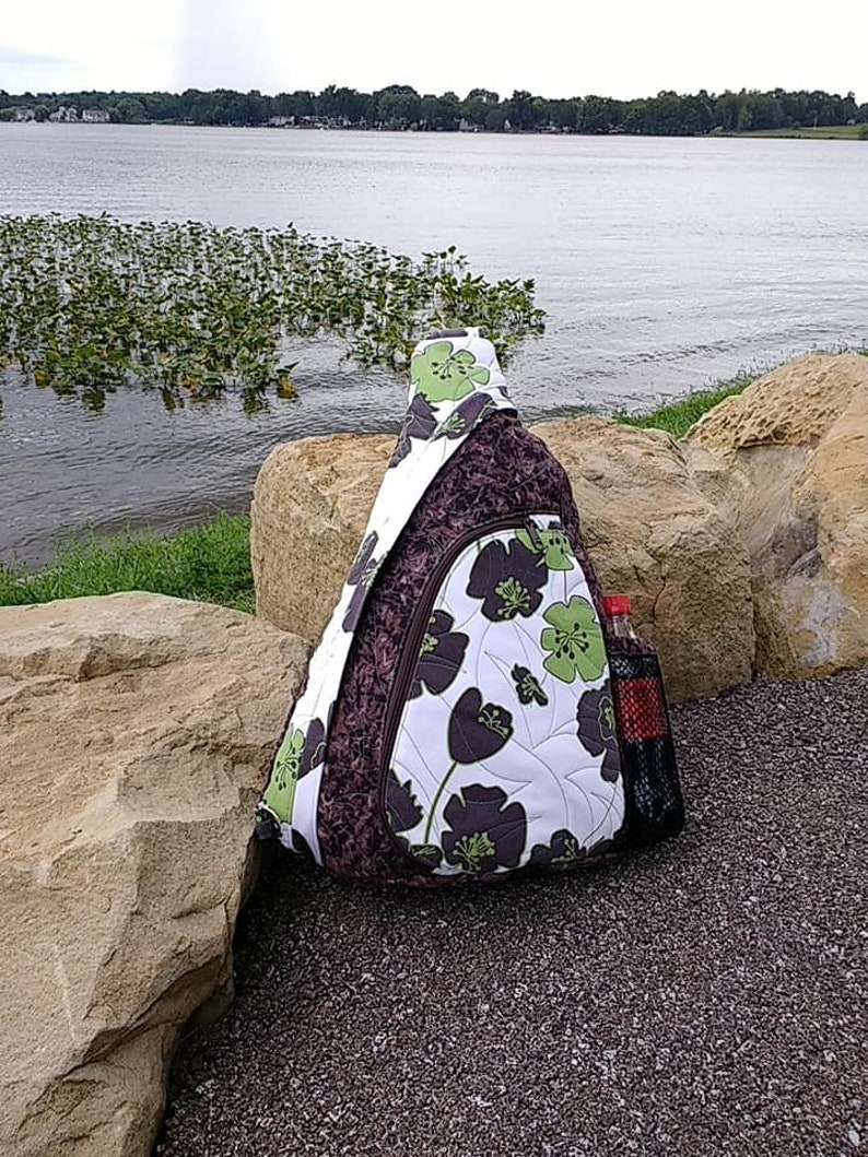 Upcycled Floral QUILTED Sling Backpack Crossbody Bag Loads - Etsy