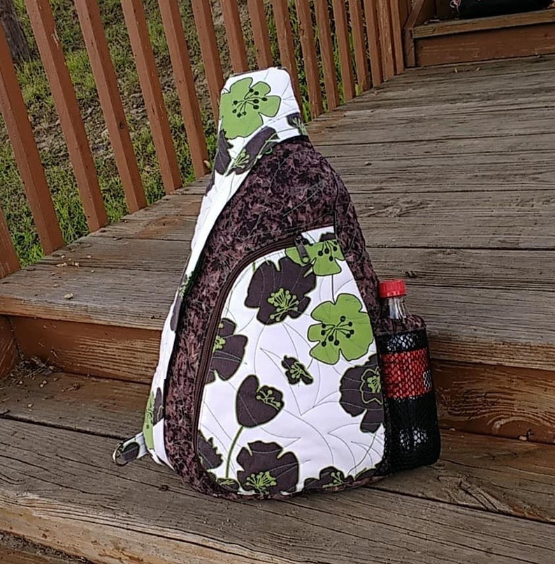 Upcycled Floral QUILTED Sling Backpack Crossbody Bag Loads - Etsy