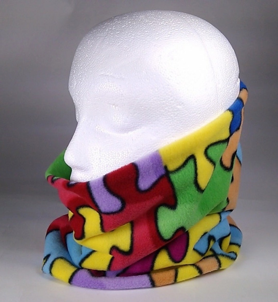 AUTISM PUZZLE Rainbow Ski Gator, Soft Warm Fleece Neck Warmer Gaiter ...