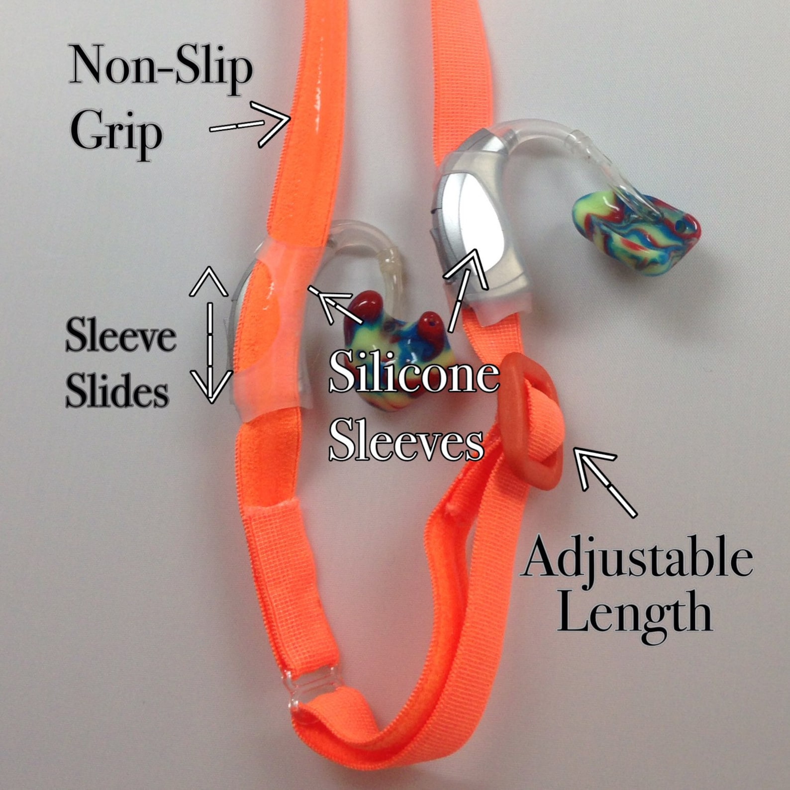 Ear Suspenders Hearing Aid Headband With Adjustable Head Sizing ...