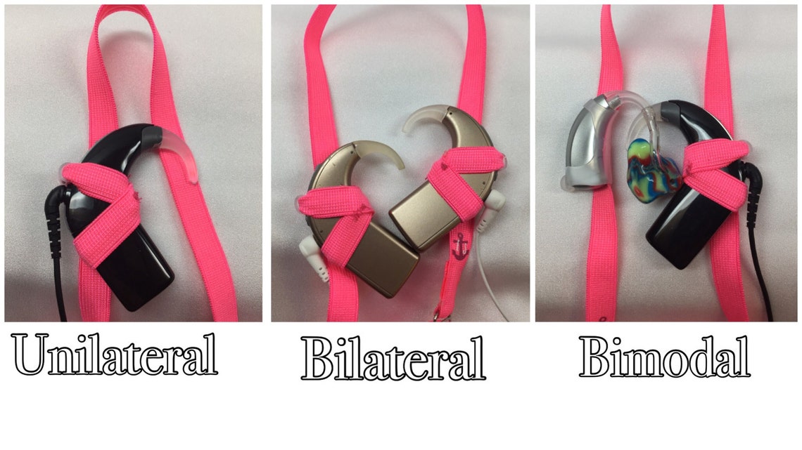 Pink - Cochlear Implant Heaband - Resizable - Silicone Grip Sleeve ...