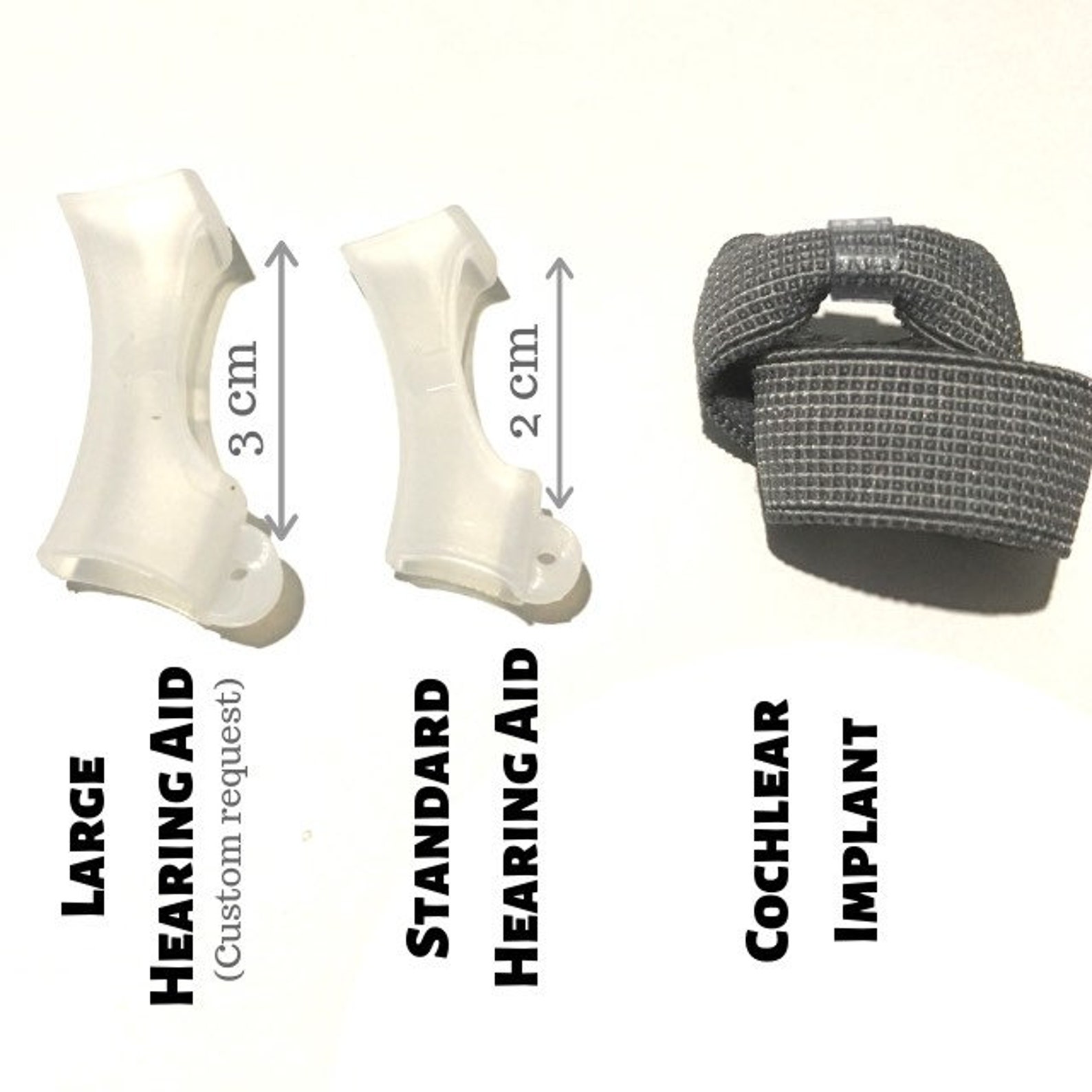 Ear Suspenders Hearing Aid Headband With Adjustable Head Sizing ...