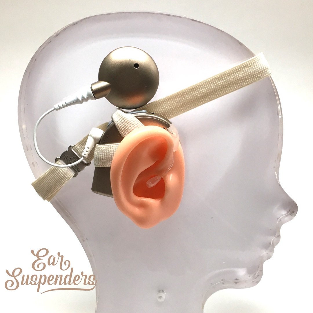 Ivory - Cochlear Implant Heaband - Adjustable Length - Silicone Grip ...