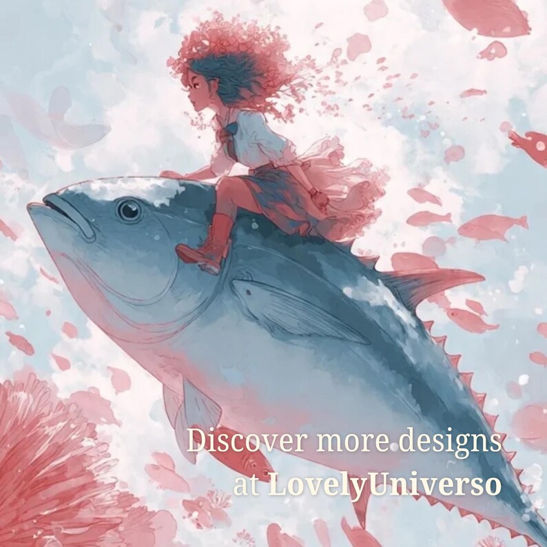 Satélite 07 | Dreamcore Ocean Wallpaper | Anime Girl Riding Giant Fish ...