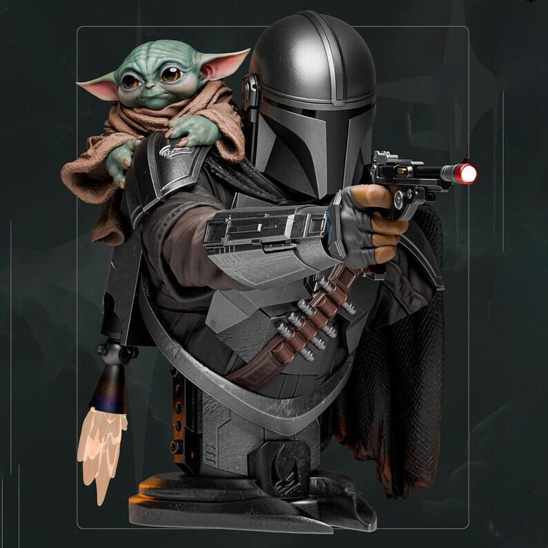 Mandalorian and Grogu 3D Print STL Files Digital Download - Etsy