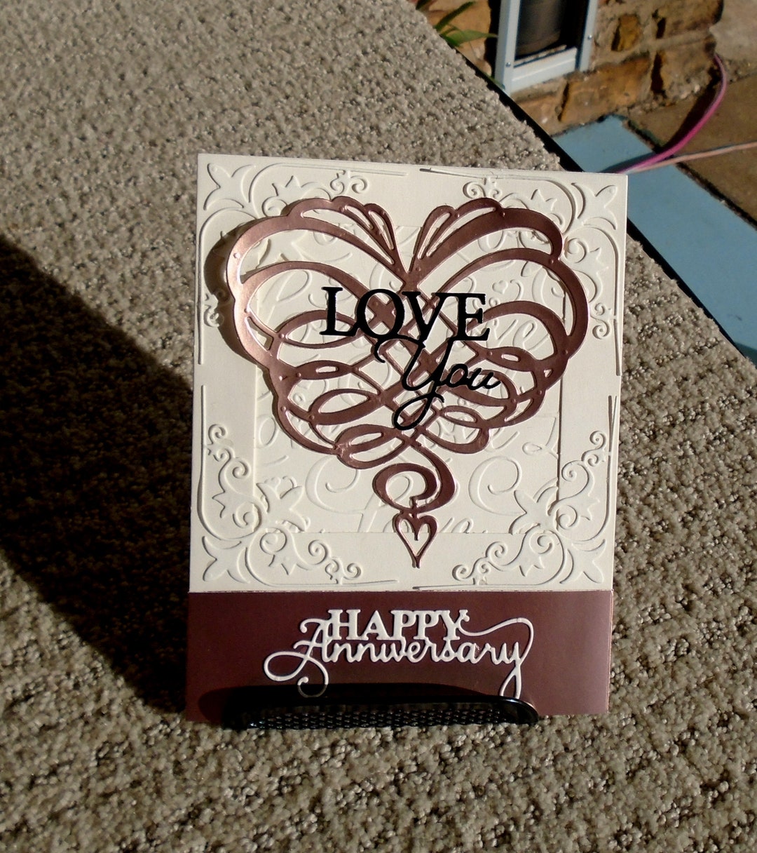 Anniversary Themed Handmade 3D Greeting Card With Die Cuts - Etsy