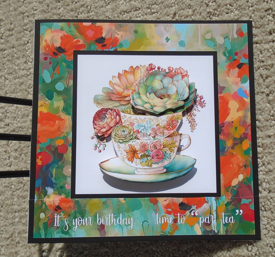 Birthday 3d Handmade Greeting Card With Paper Stacking Technique and ...