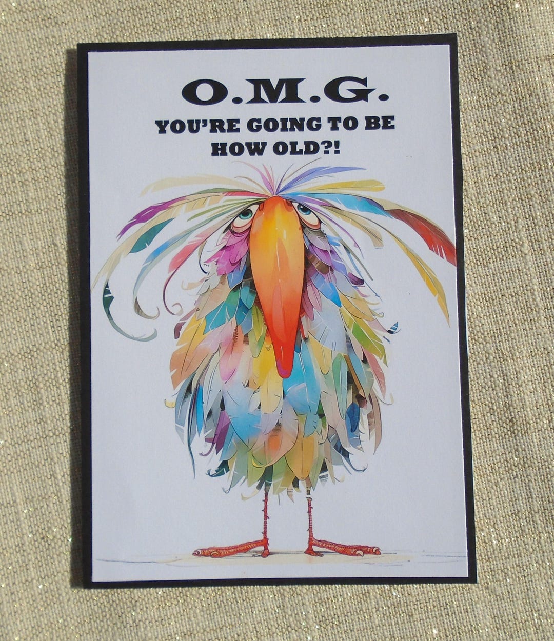Whimsical Birthday Handmade Greeting Card With Digital Artwork - Etsy
